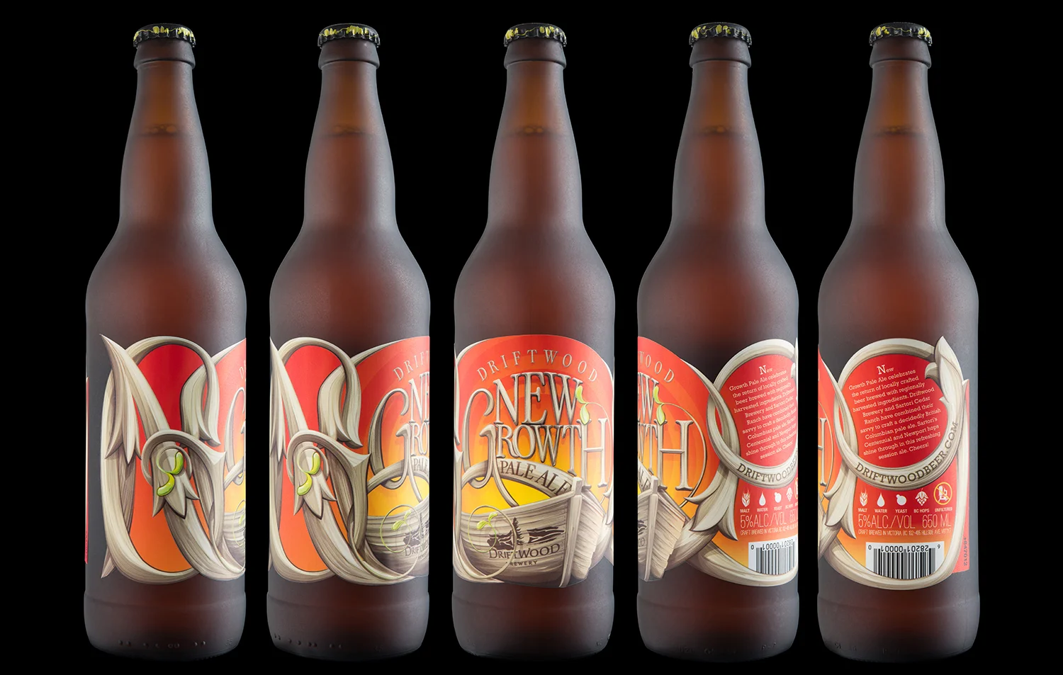 New Growth Pale Ale Packaging - Craft Beer Label Design - HGC