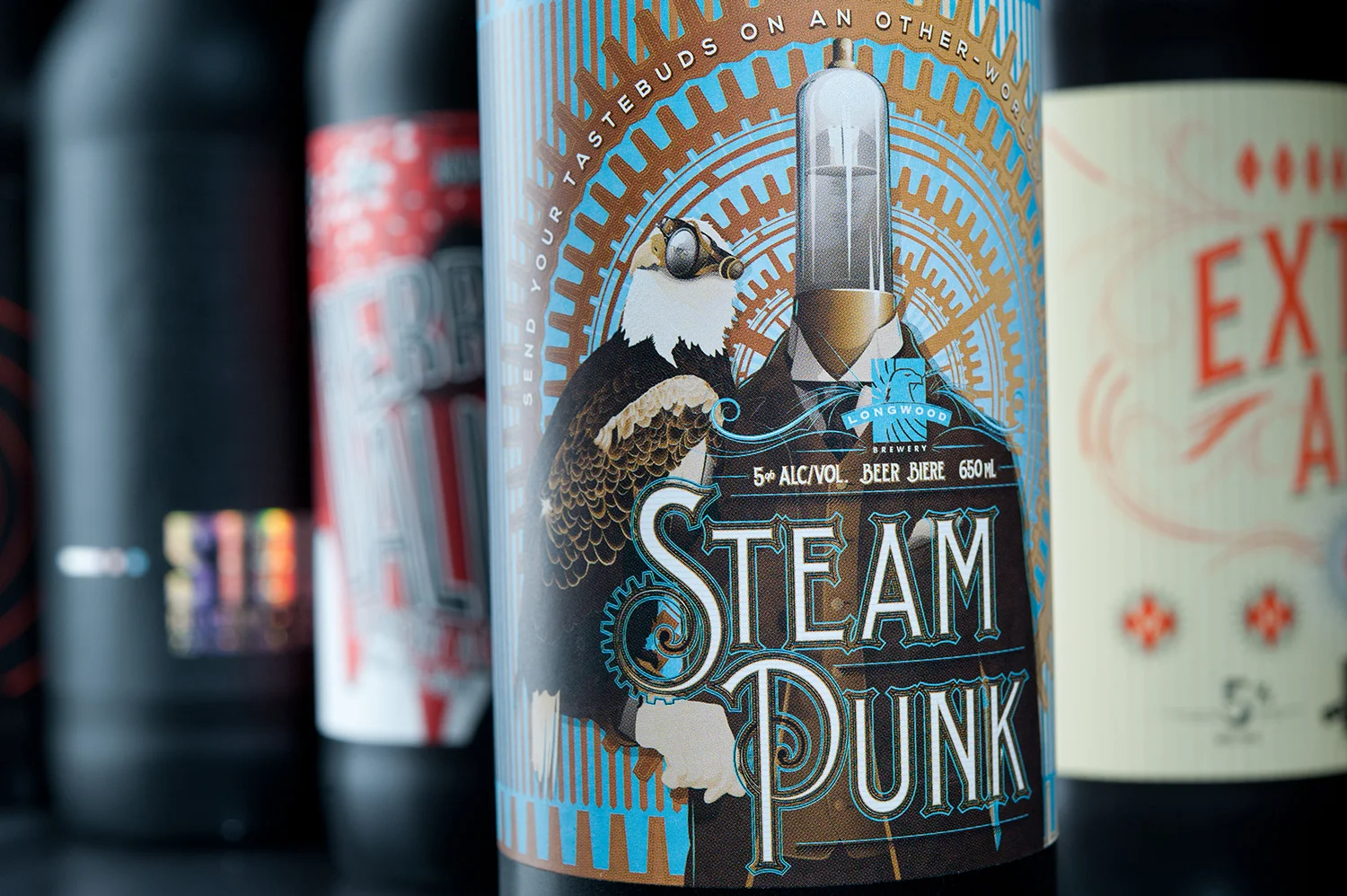 Steampunk Dunkel Packaging Design - Craft Beer Label - HGC