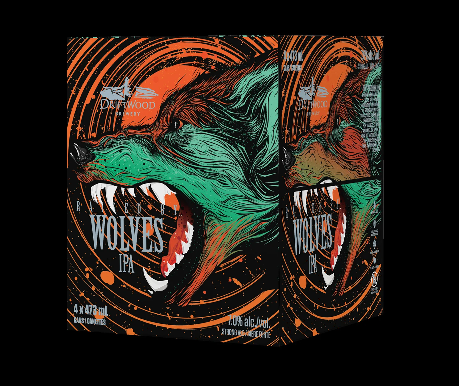 Raised By Wolves Wild IPA Label Design - Craft Beer Branding - HGC