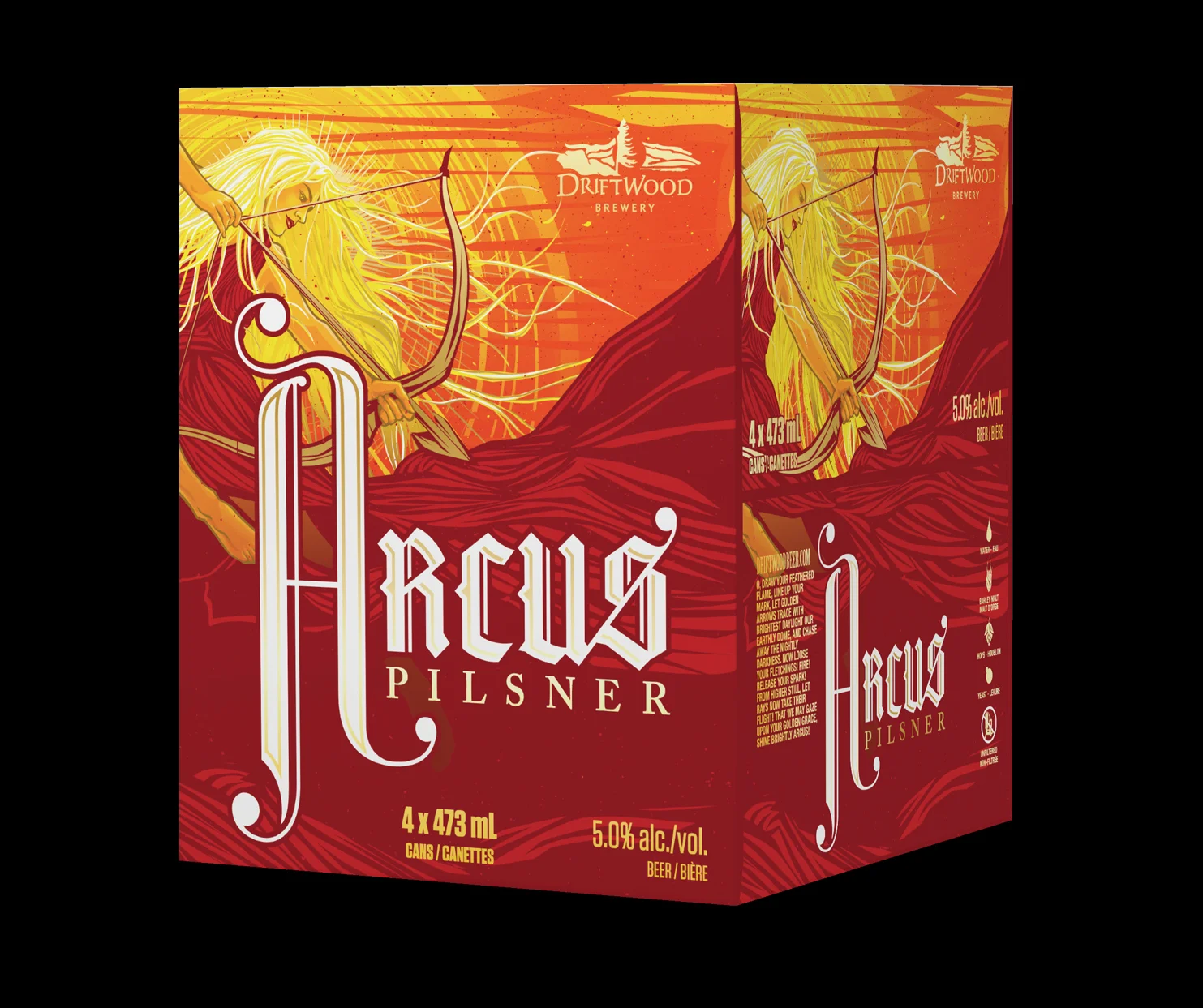 Arcus Pilsner - Driftwood Brewery Packaging Design - HGC