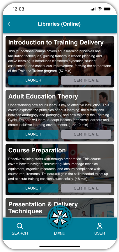 TTF Courses & Resources Learning Platform — IATSE Training Trust Fund