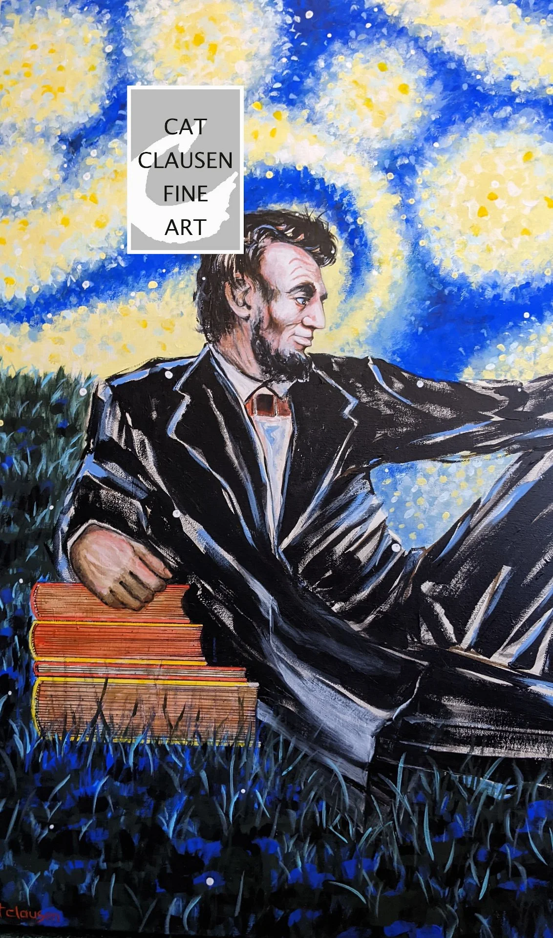 LINCOLN: HOMAGE TO MICHELANGELO & VAN GOGH; STILLNESS (This one-of-a ...