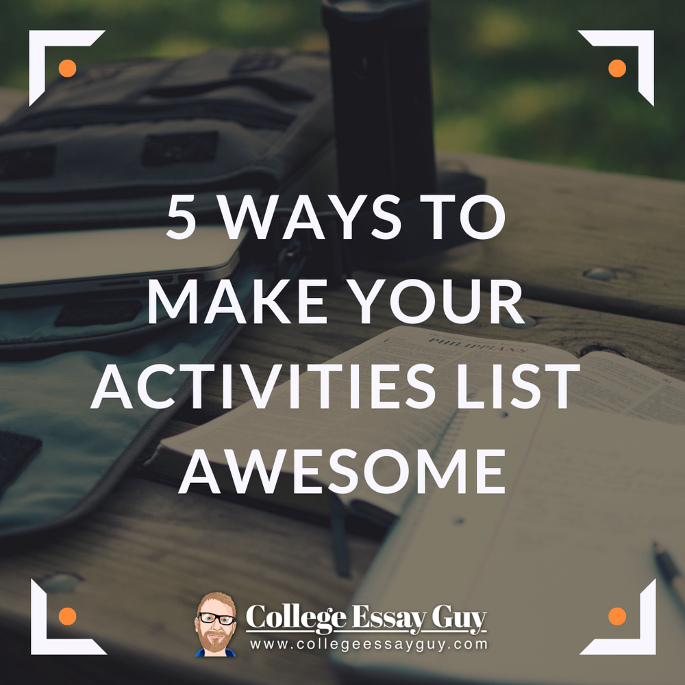 5 Great Ways to Make Your Activities List Awesome