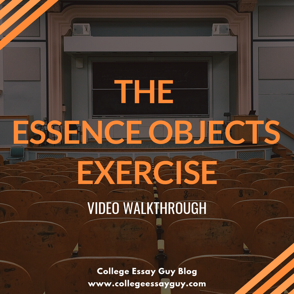 The Essence Objects Exercise - College Essay Brainstorming
