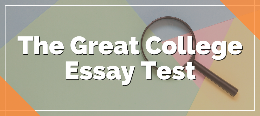 The Great College Essay Test | College Essay Guy