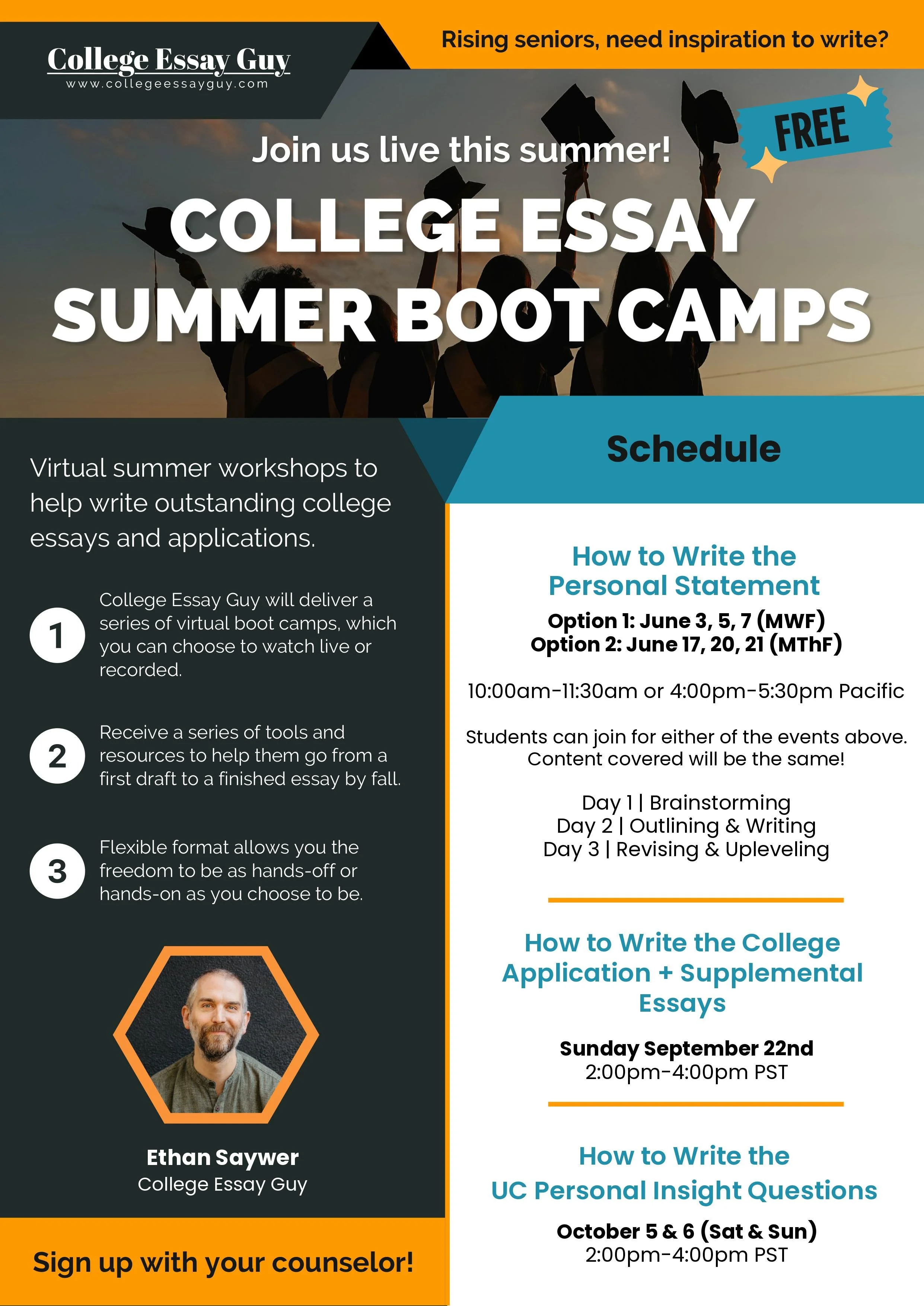 College Essay Guy LIVE | Schools and Organizations