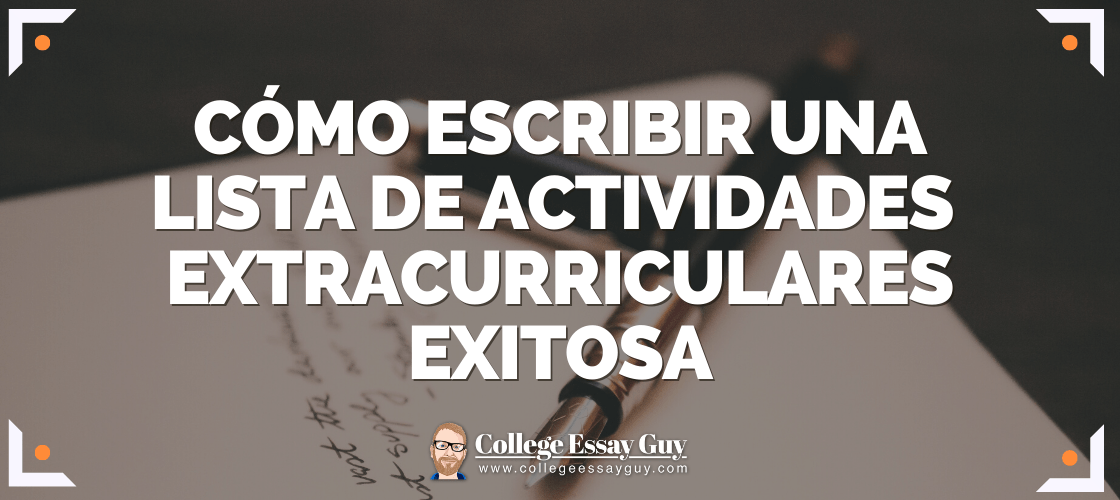 C mo Escribir Una Lista De Actividades Extracurriculares Exitosa C mo Escribir Una Lista De Actividades Extracurriculares Exitosa