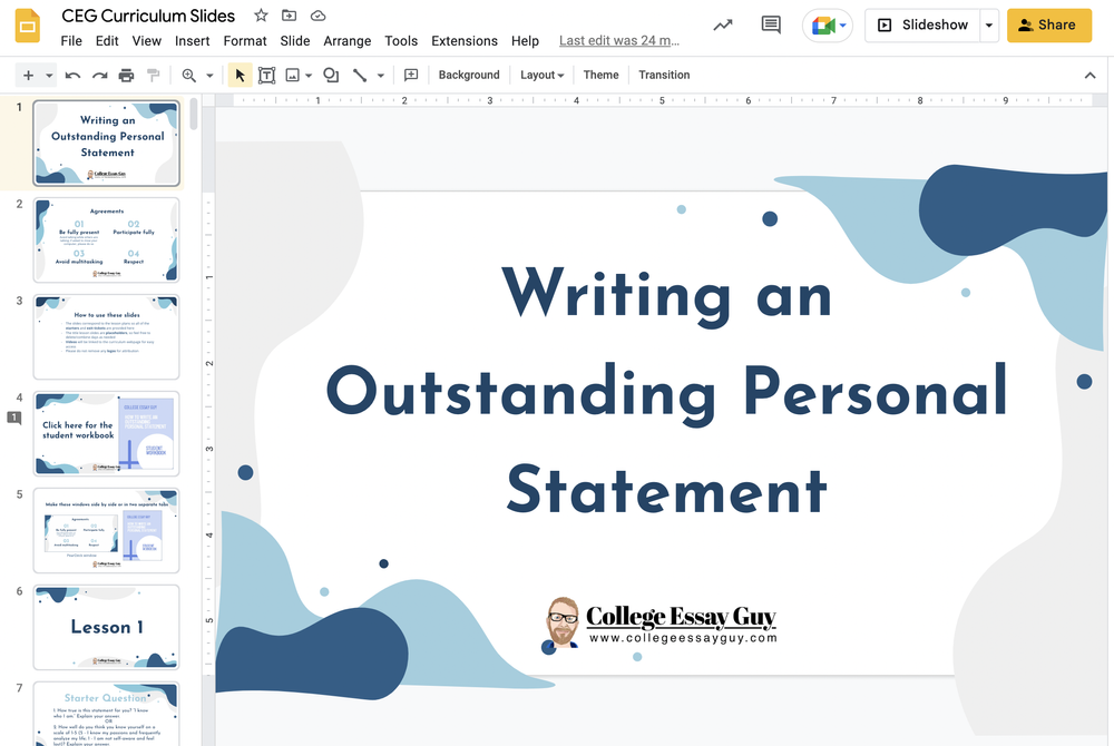 College Essay Curriculum