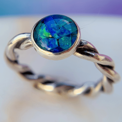 Be happy, be bright, be you set of opal rings. — Christine Ryan Designs