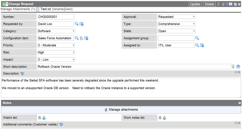Manage Attachment Links — ServiceNow Elite