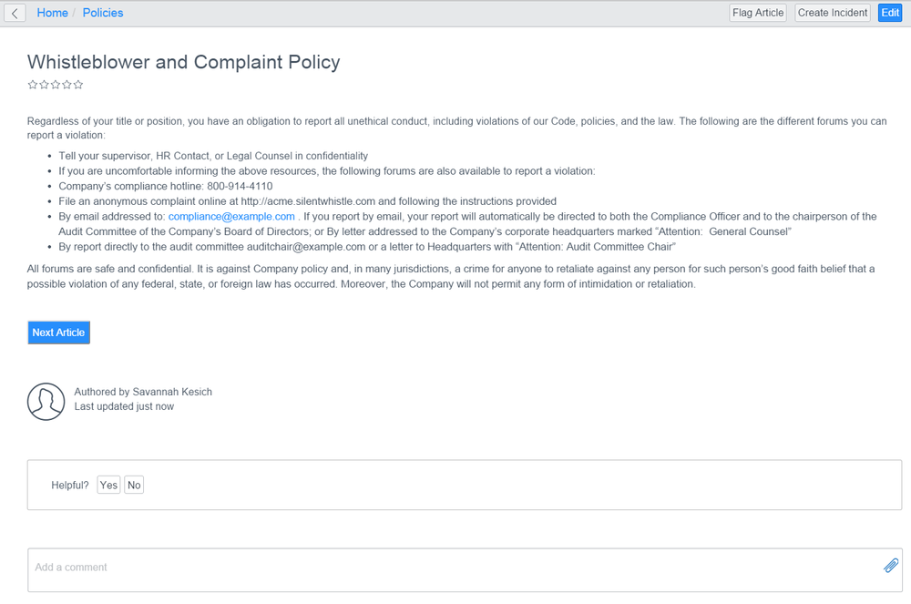 Navigation buttons for Knowledge Management — ServiceNow Elite