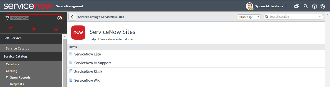 External Links as ServiceNow Catalog Items — ServiceNow Elite