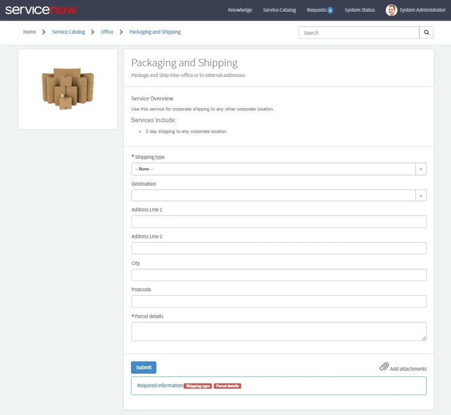 Service Catalog Request Fulfillment — ServiceNow Elite