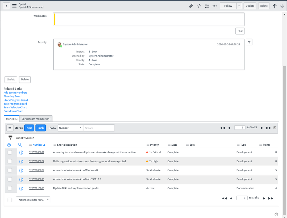 Agile Development — ServiceNow Elite