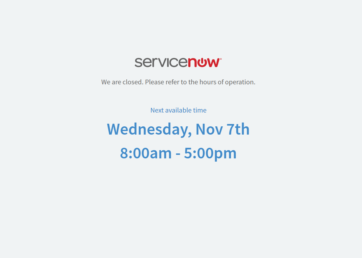 Walk-up Experience — ServiceNow Elite