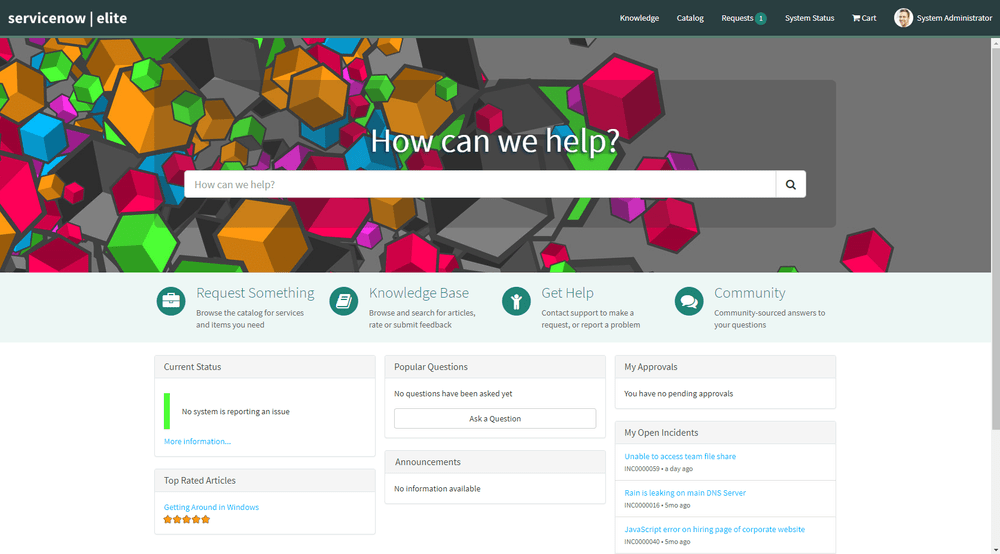 Building a Service Portal — ServiceNow Elite