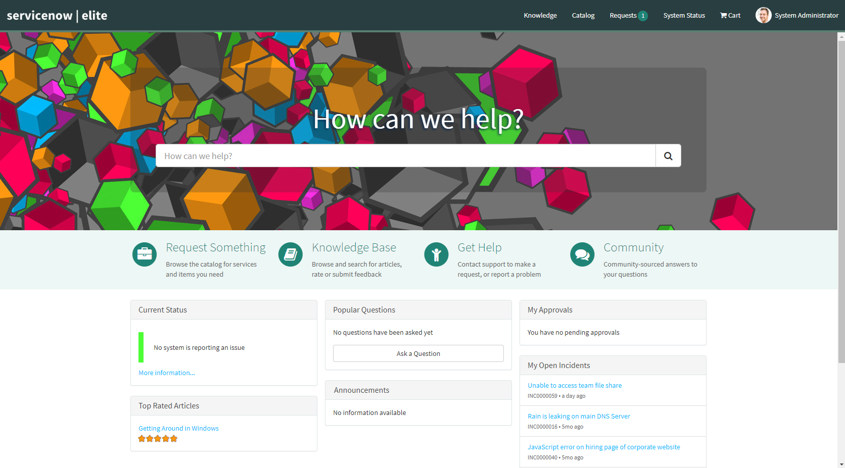 Building a Service Portal — ServiceNow Elite