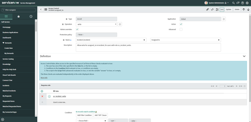 Access Controls — ServiceNow Elite