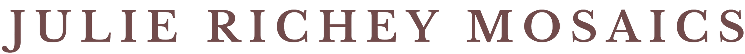 Studio Stories — JULIE RICHEY MOSAICS