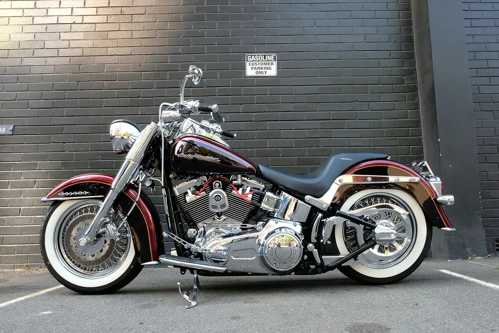 Flat Black Heritage Softail Deluxe