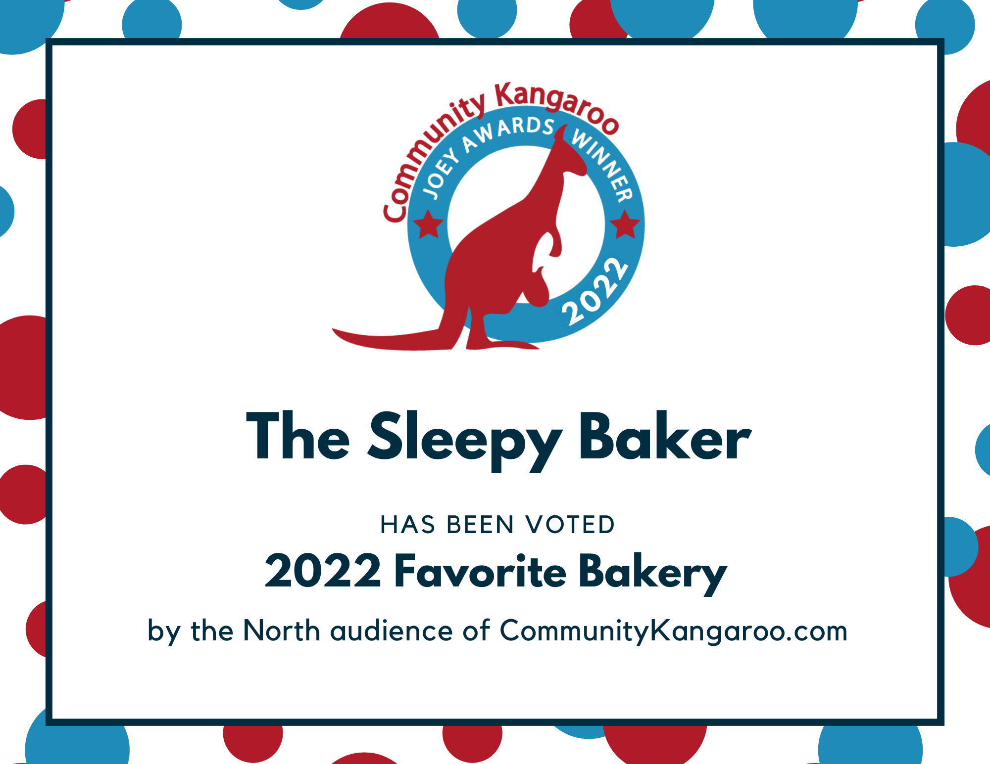 awards, news & reviews — The Sleepy Baker