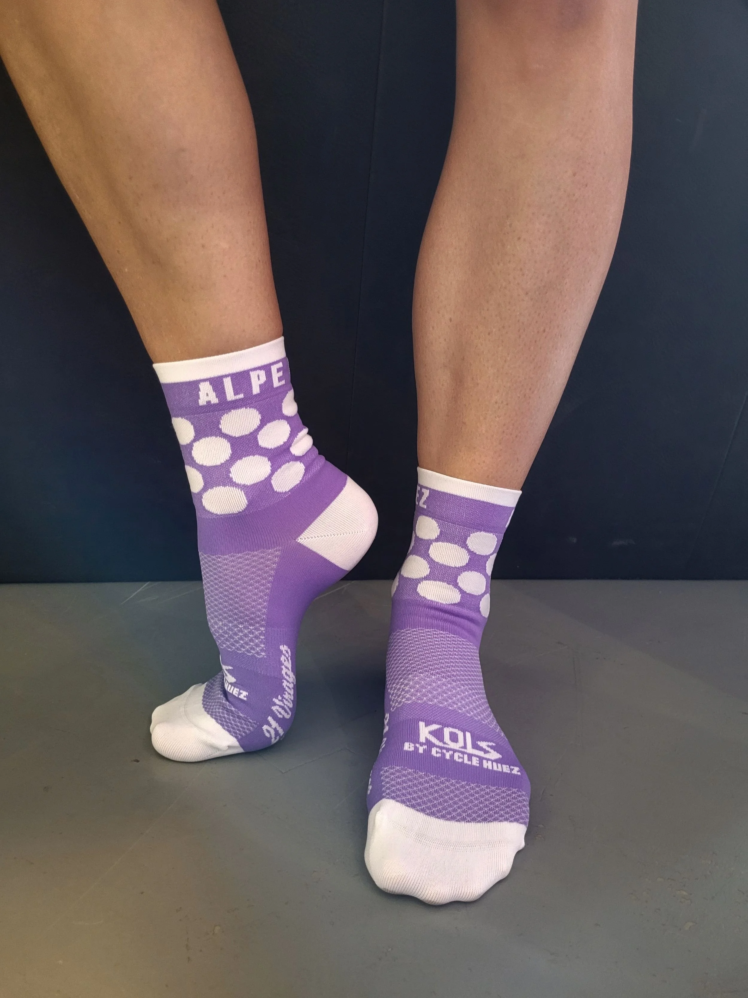 Alpe d'Huez Cycling Sock Purple — Cycle Huez