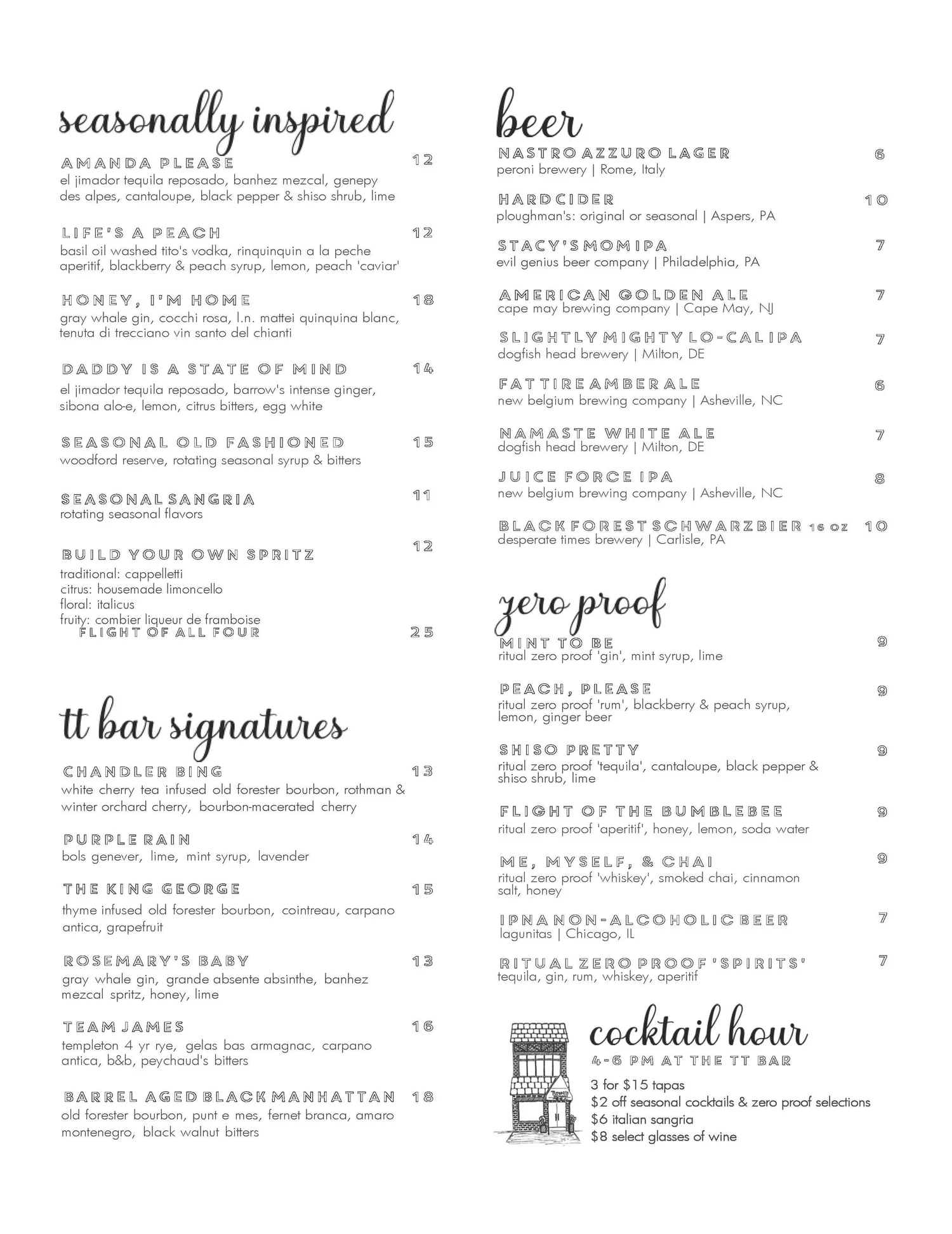 menu — Tutoni's Restaurant