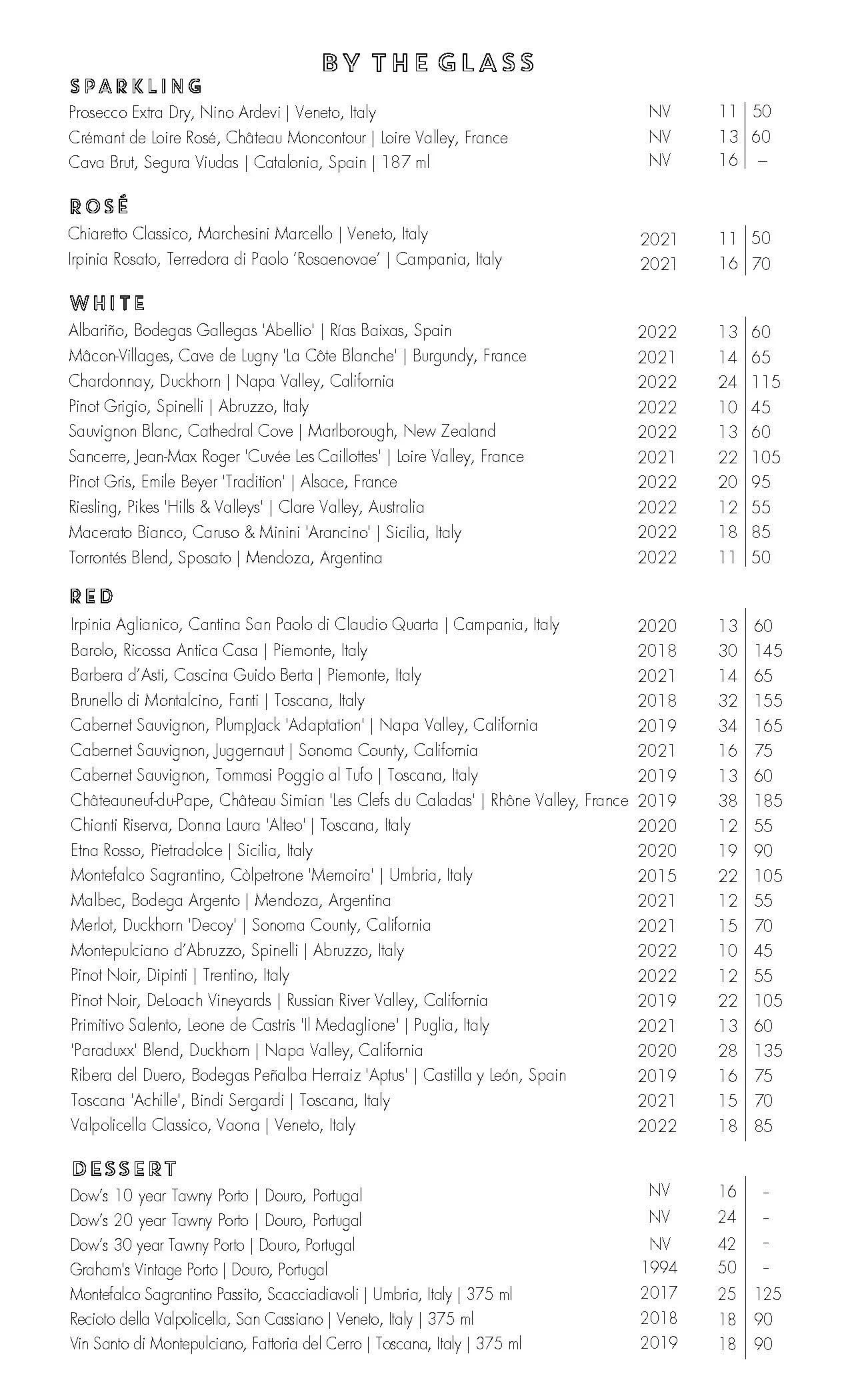 menu — Tutoni's Restaurant