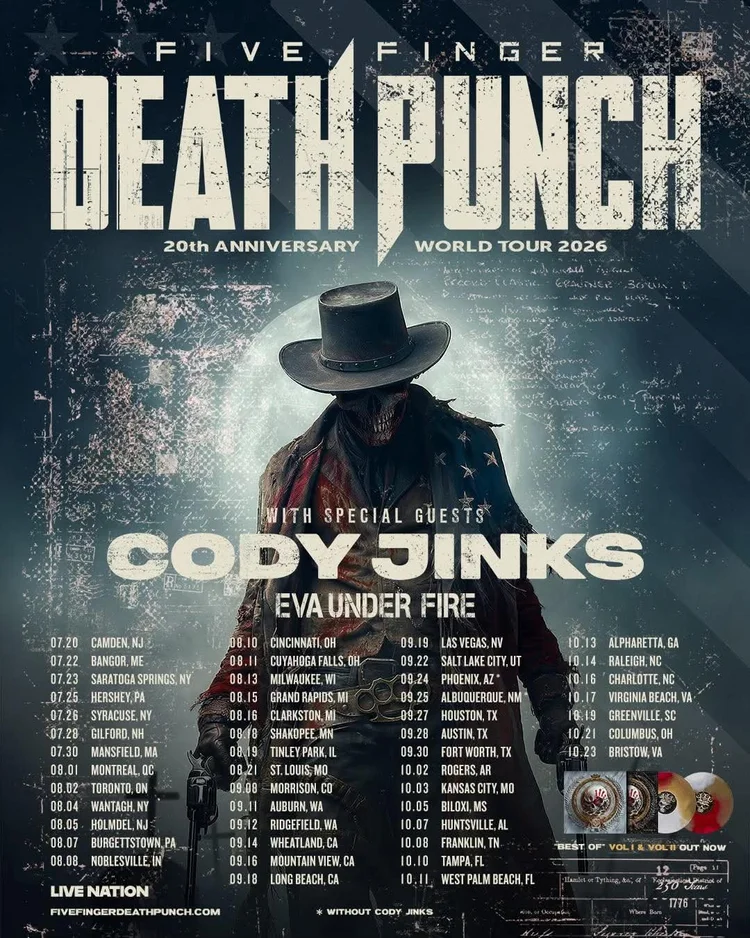 Five Finger Death Punch Announce North American Tour With Cody Jinks ...