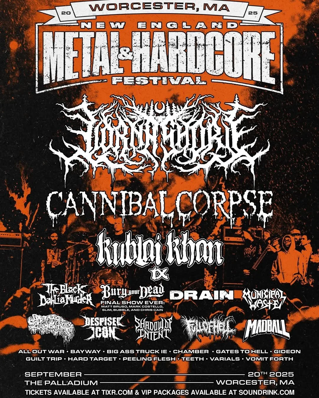 Lorna Shore, Cannibal Corpse, Kublai Khan TX, Etc. Set For 2025 New England Metal & Hardcore ...