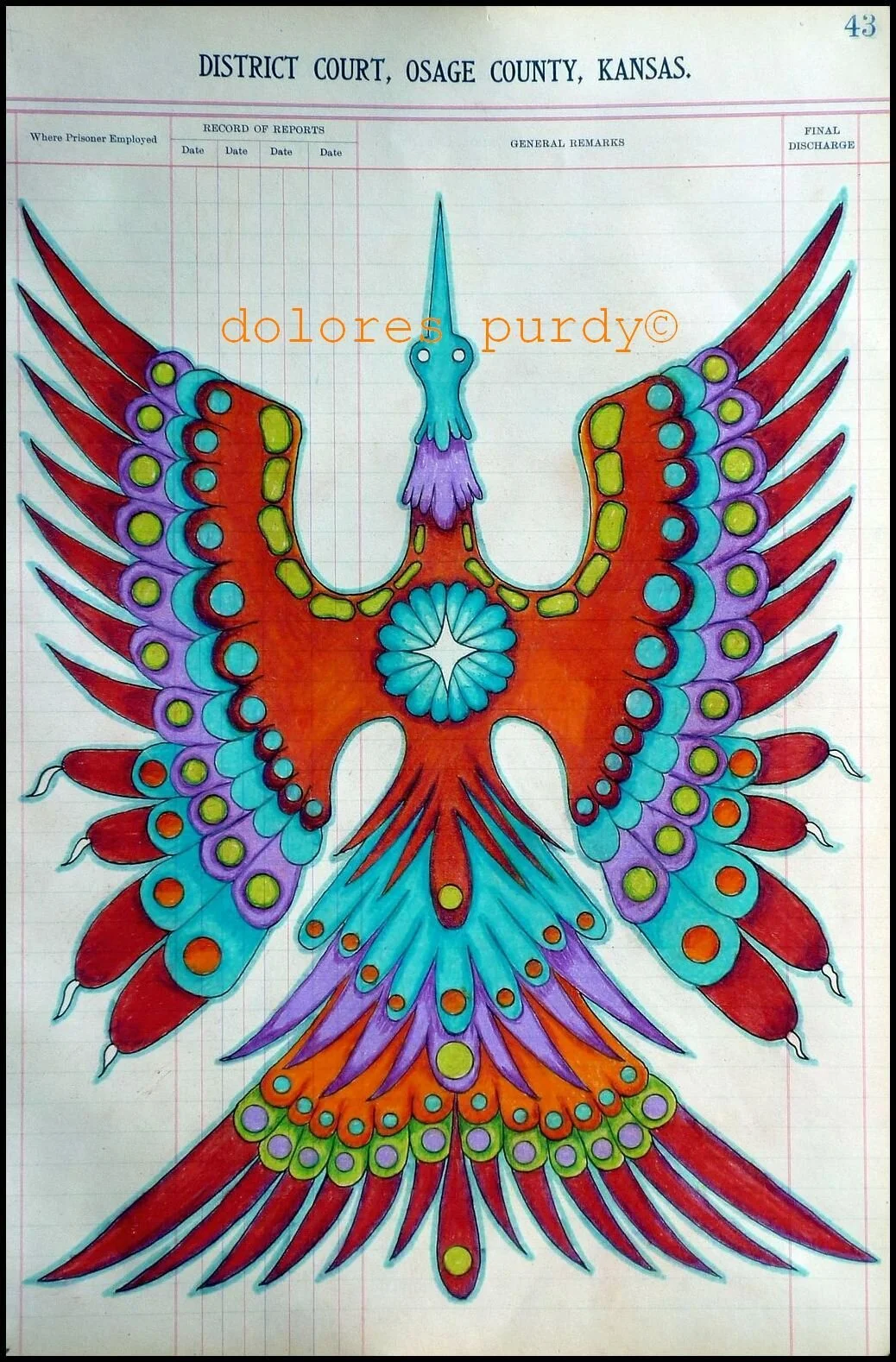 sold work — Dolores Purdy ~ ledger artist