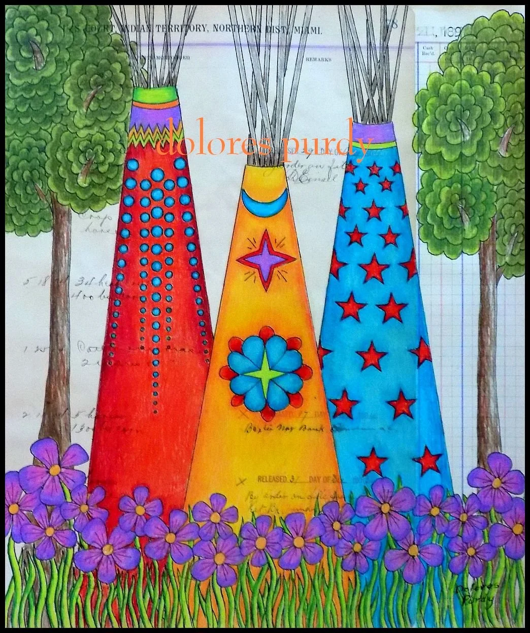 ledger art by dolores purdy — Dolores Purdy ~ ledger artist