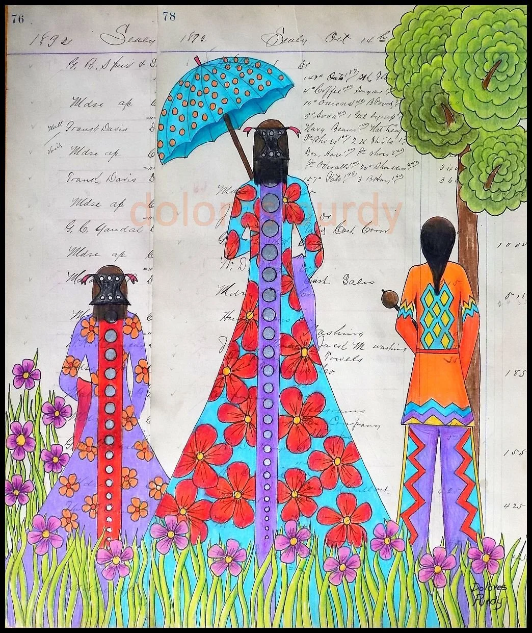 ledger art by dolores purdy — Dolores Purdy ~ ledger artist