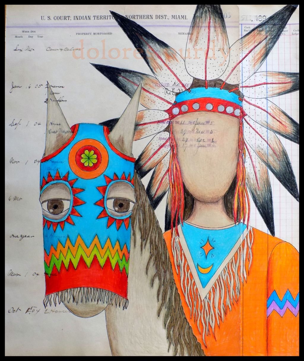 ledger art by dolores purdy — Dolores Purdy ~ ledger artist