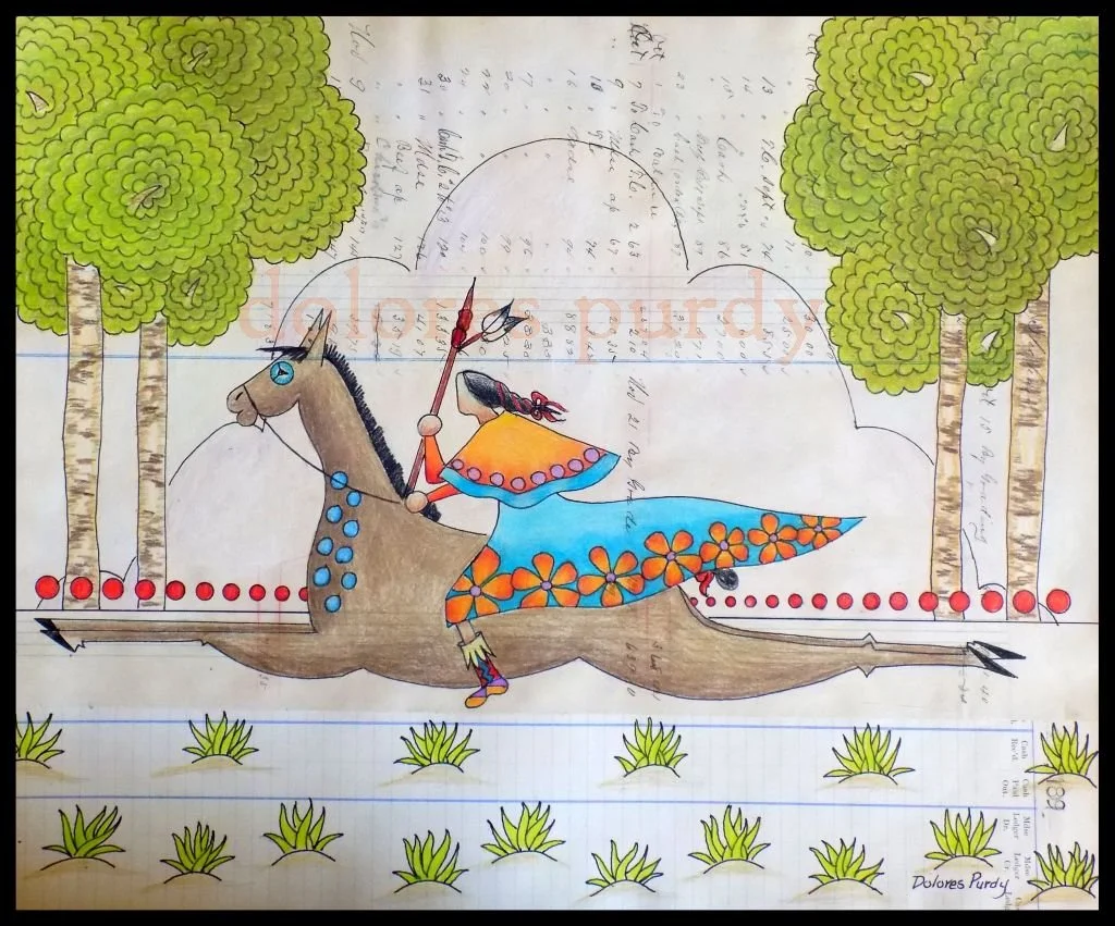 ledger art by dolores purdy — Dolores Purdy ~ ledger artist