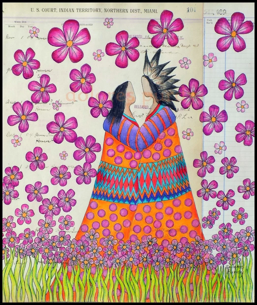 ledger art by dolores purdy — Dolores Purdy ~ ledger artist