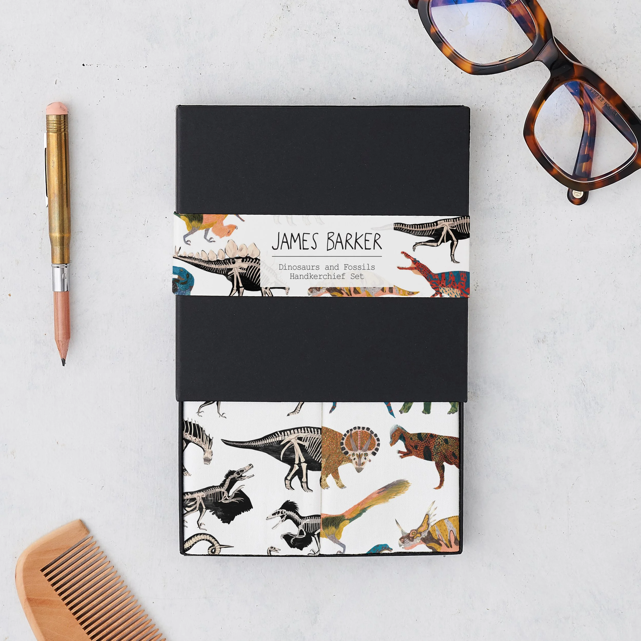 James Barker — Illustrated accessories – handkerchiefs, enamel pins ...