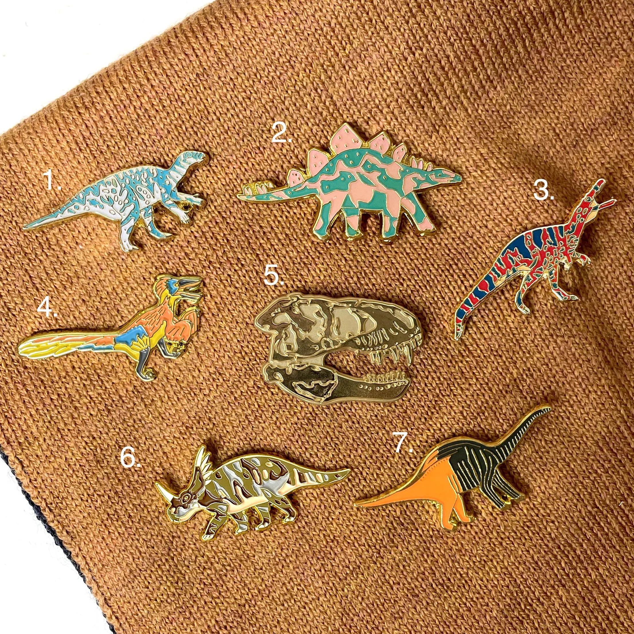 James Barker — Dinosaur Enamel Pins