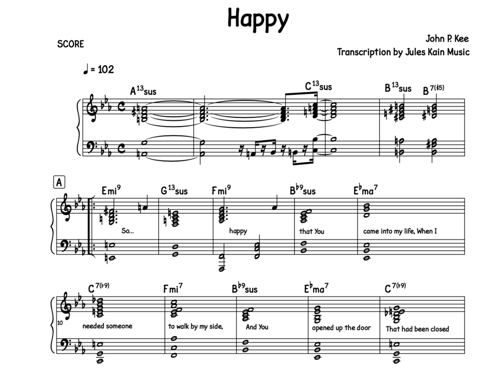 John P. Kee - He's Coming Back - Sheet Music - Jazz Piano Chords ...
