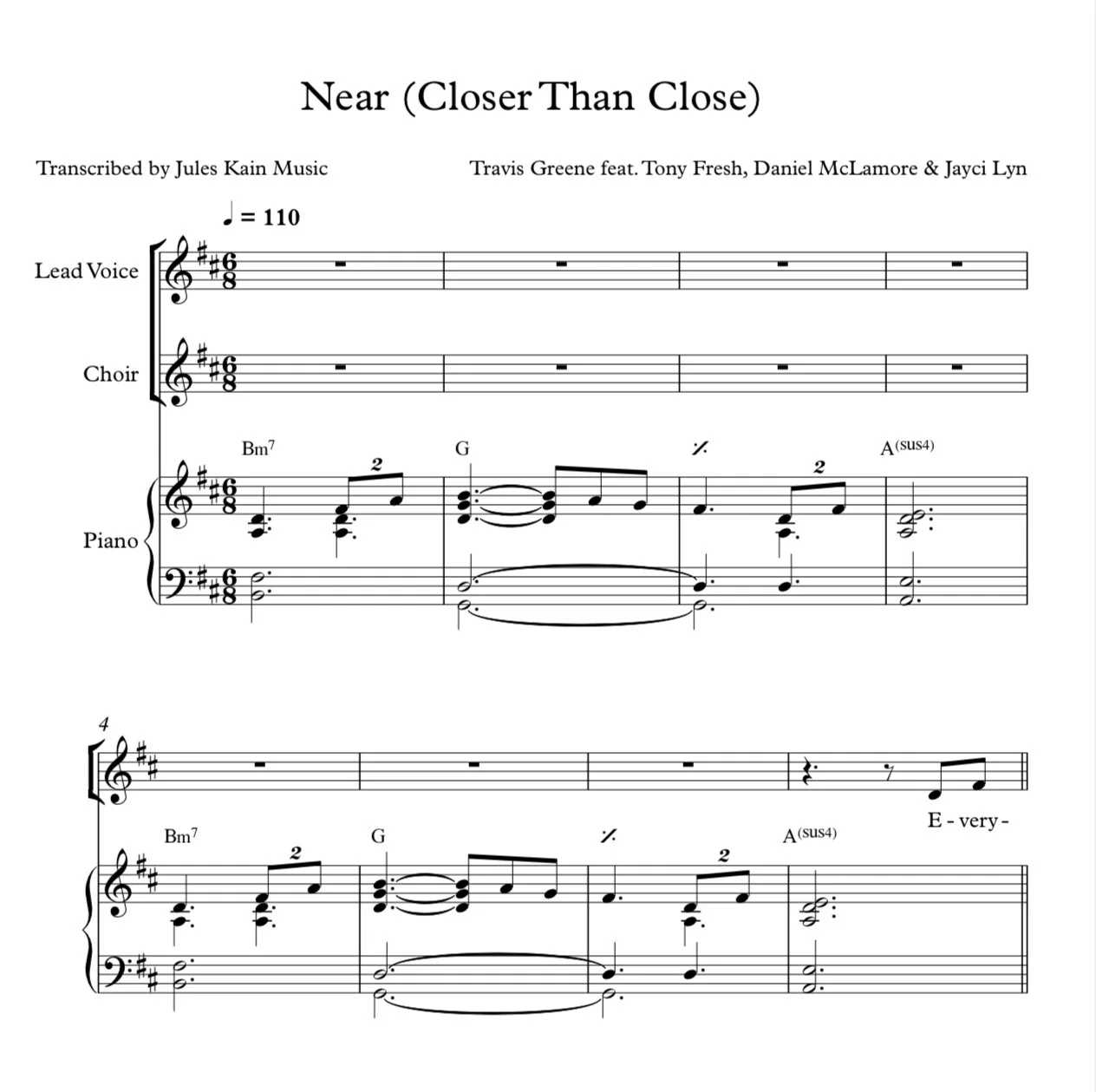 Choir Parts for Gospel Songs - SATB — Jules Kain Music