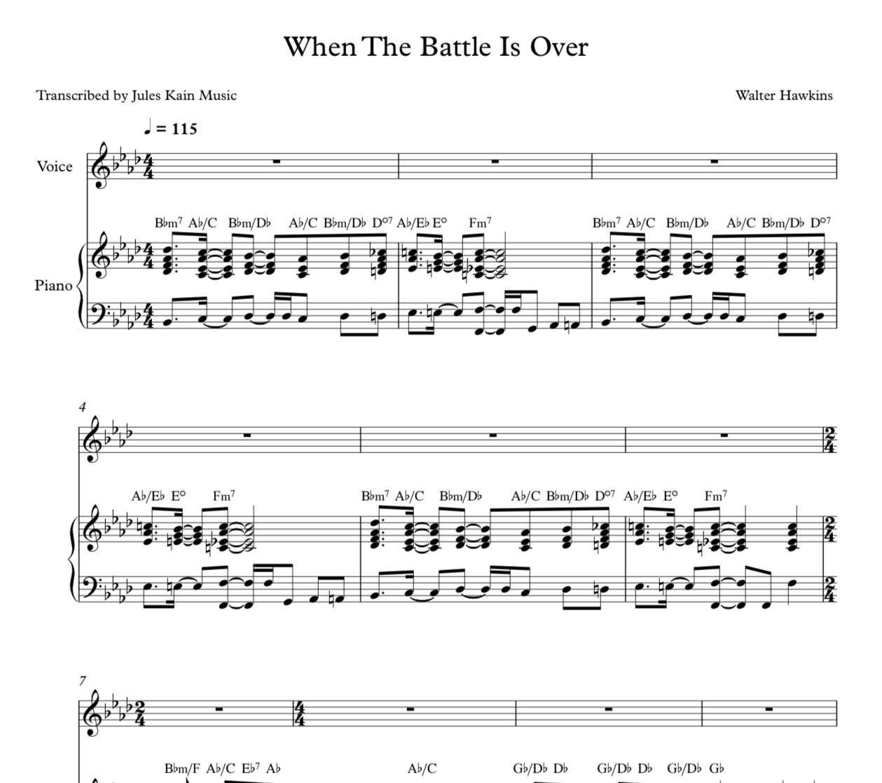 Gospel Sheet Music Transcriptions - Gospel Chord Charts - Choir Parts ...