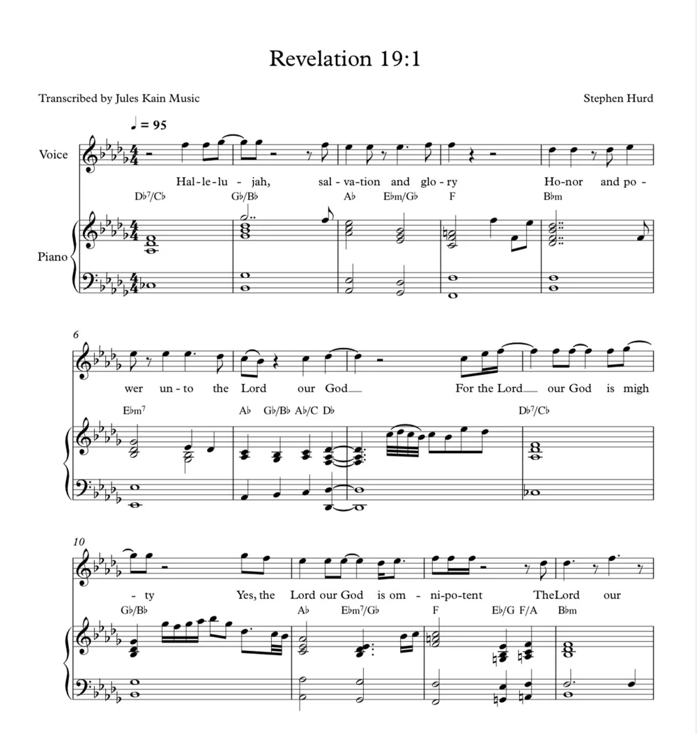 Gospel Sheet Music Transcriptions - Gospel Chord Charts - Choir Parts ...