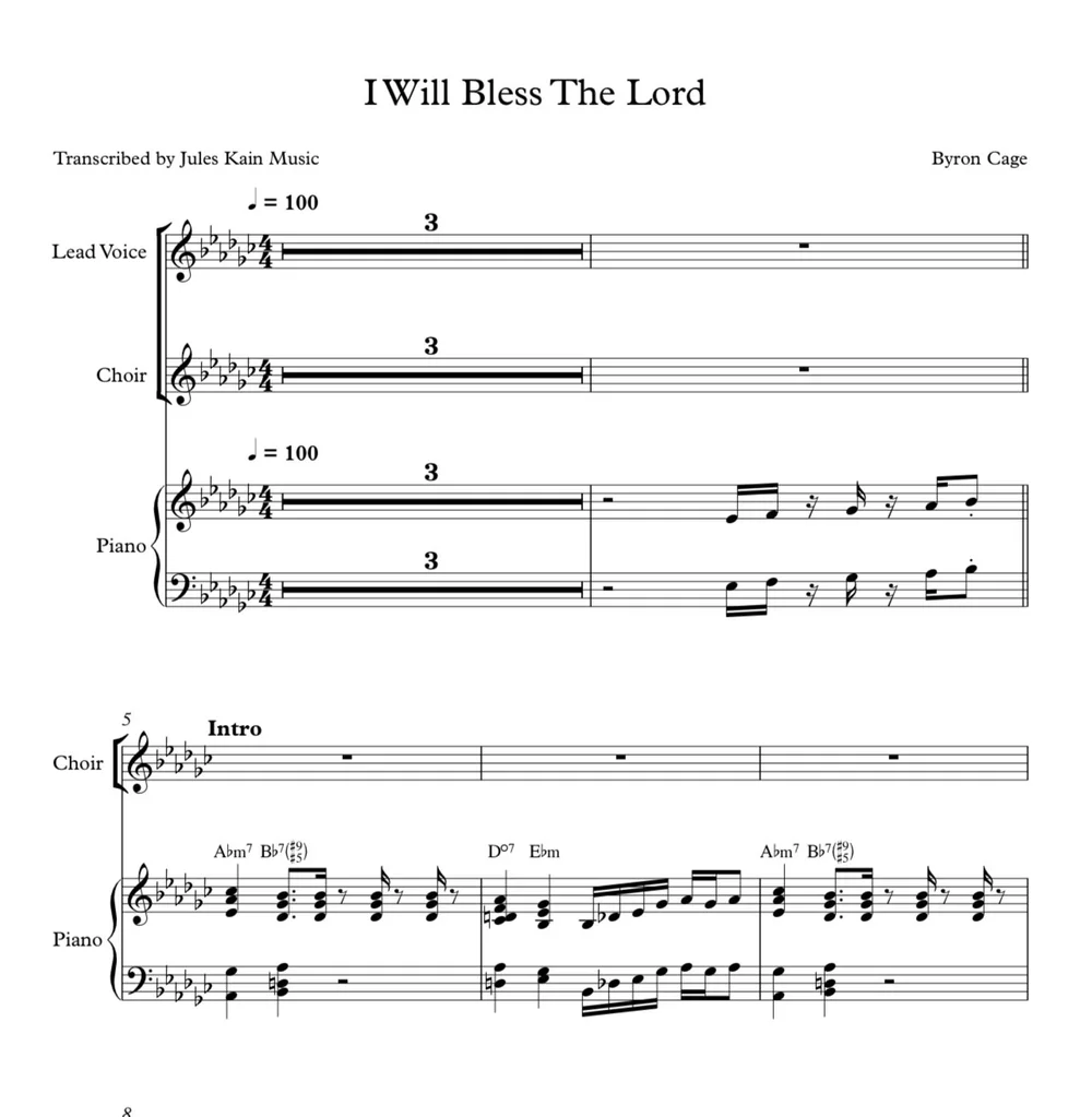 Choir Parts for Gospel Songs - SATB — Jules Kain Music