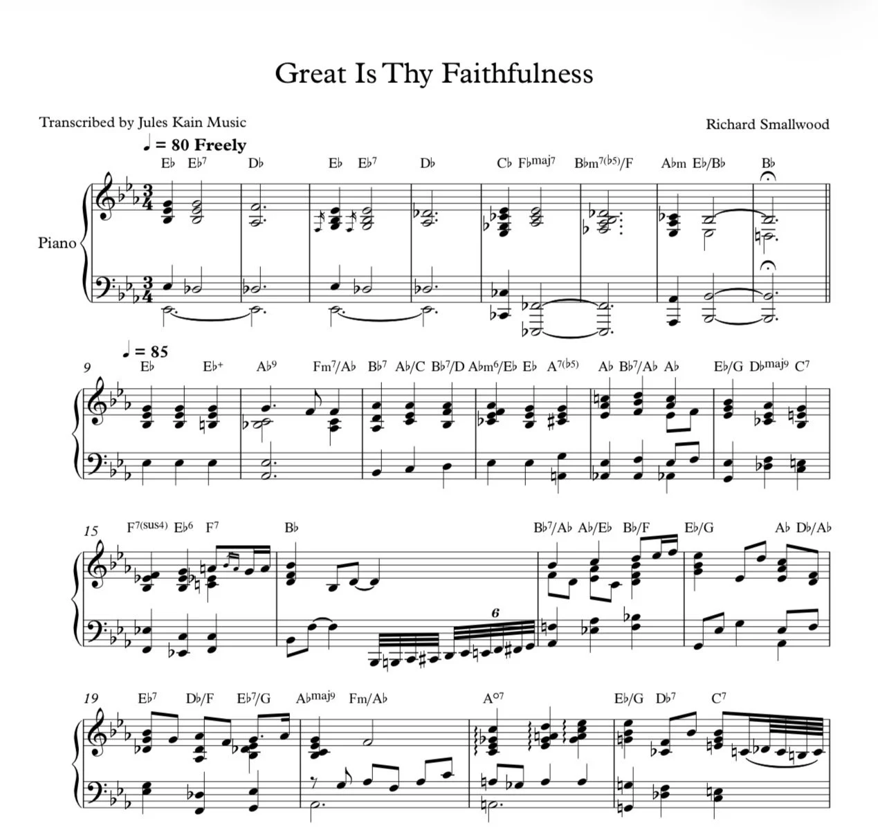Gospel Sheet Music Transcriptions - Gospel Chord Charts - Choir Parts ...