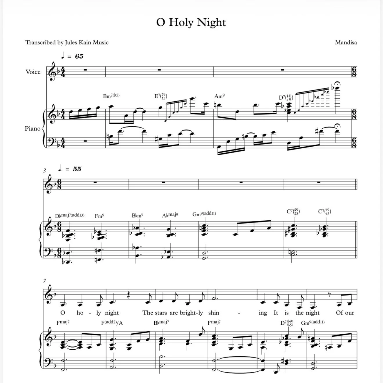 Gospel Sheet Music Transcriptions - Gospel Chord Charts - Choir Parts ...