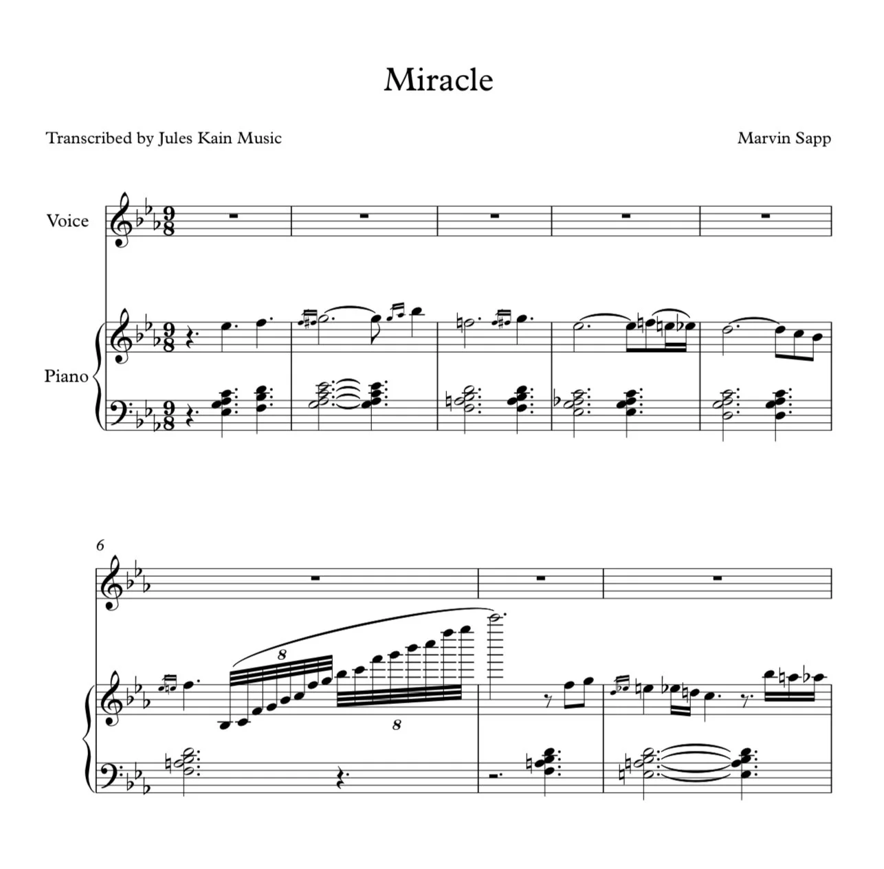 Custom Ordered Gospel Sheet Music — Jules Kain Music