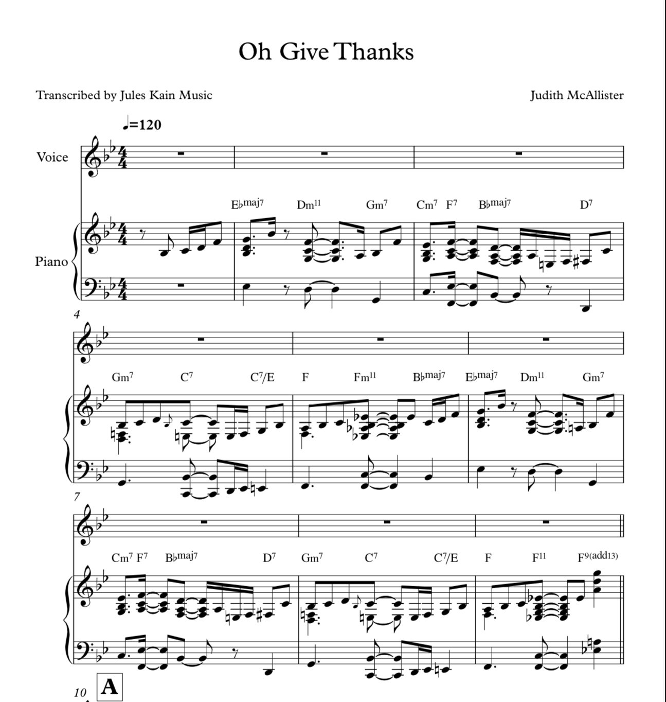 Choir Parts for Gospel Songs - SATB — Jules Kain Music