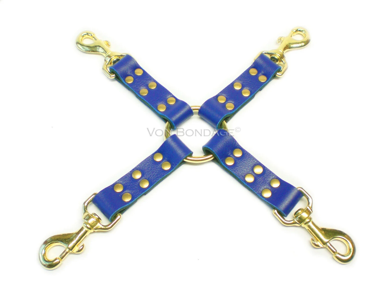 Leather Hogtie Restraint with 2" Brass Ring