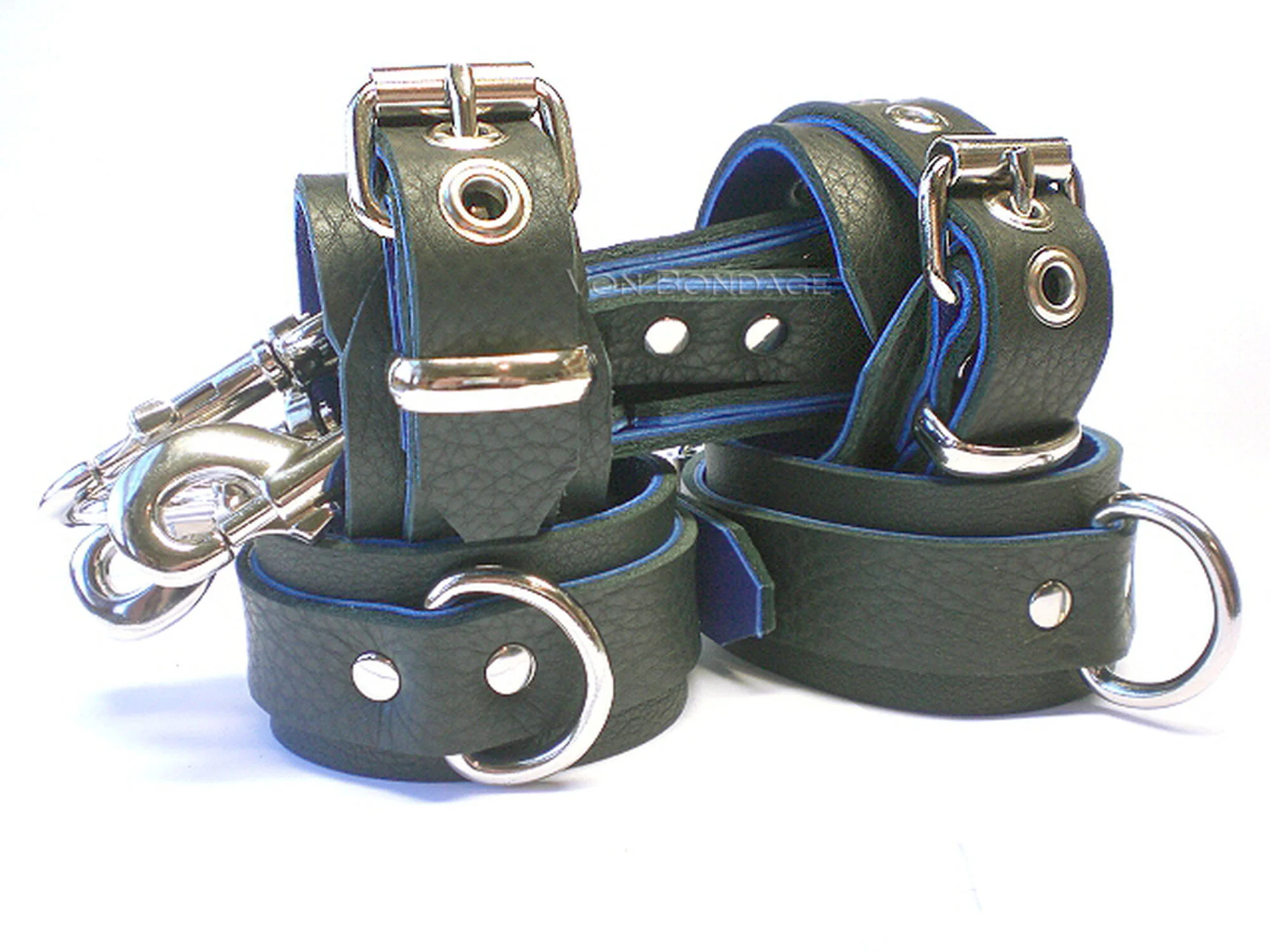 Nickel Leather Restraints Collection-Von Bondage