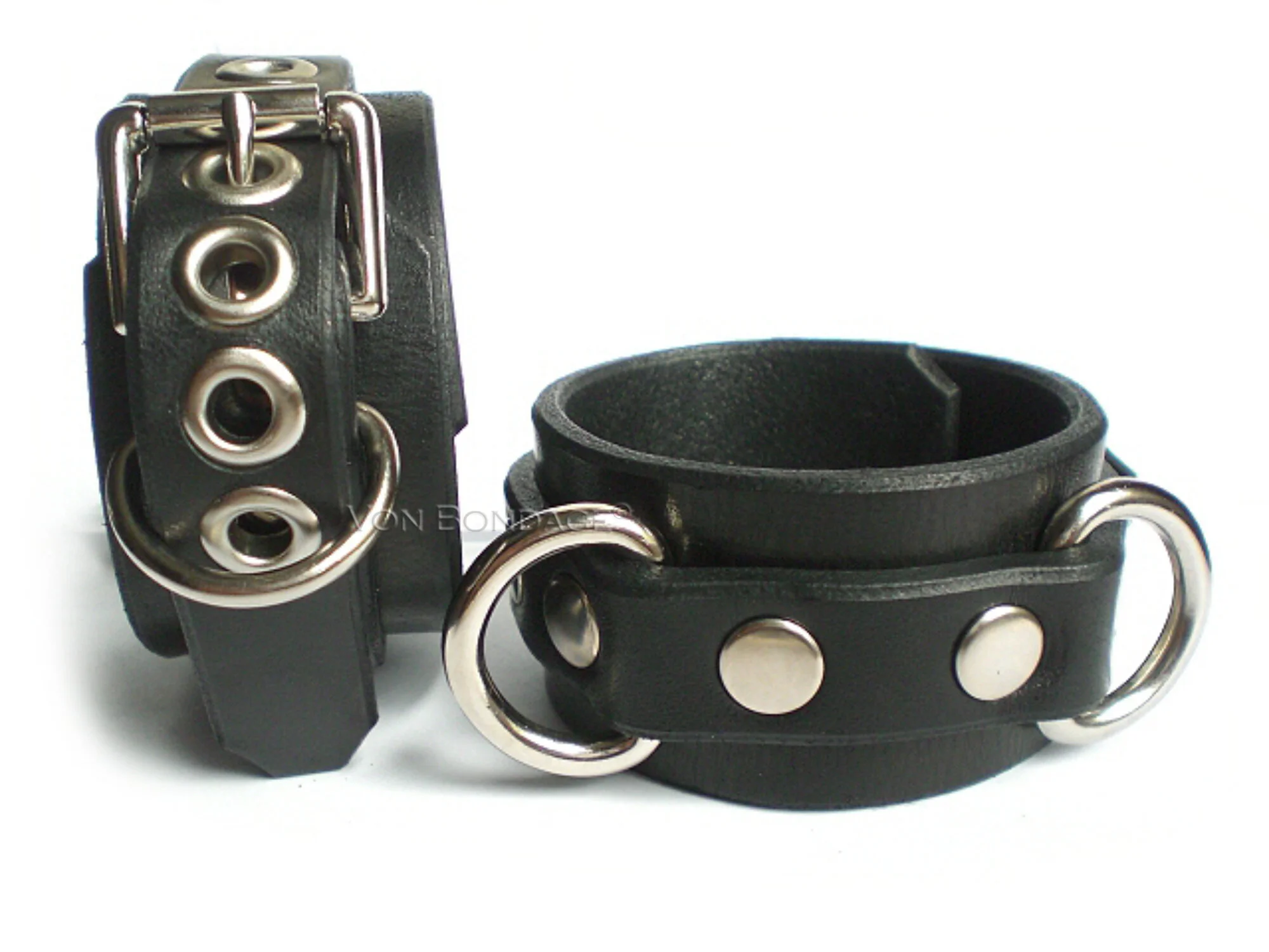 Nickel Leather Restraints Collection-Von Bondage